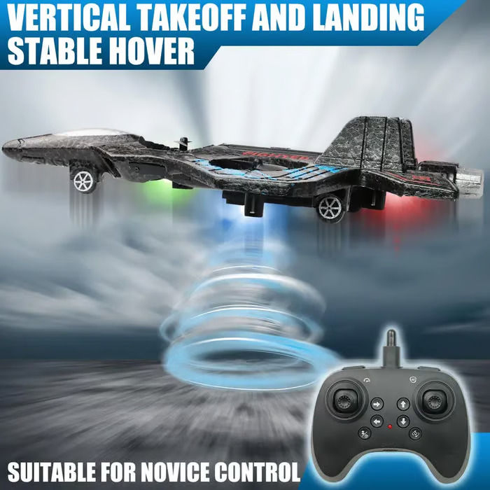 RC Stunt Fighter Jet Toy for Kids with 360° Flips & LED Lights – Gadget ...